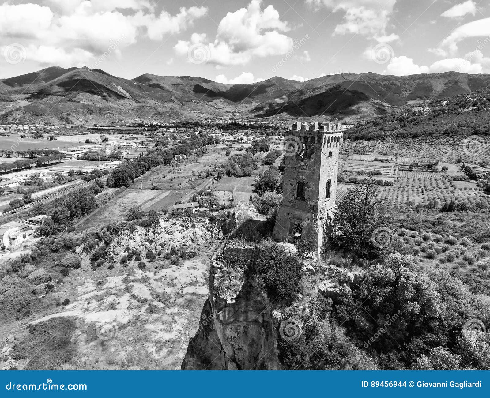 Caprona Tower in Pisa, Tuscany Aerial View Stock Photo - Image of ...