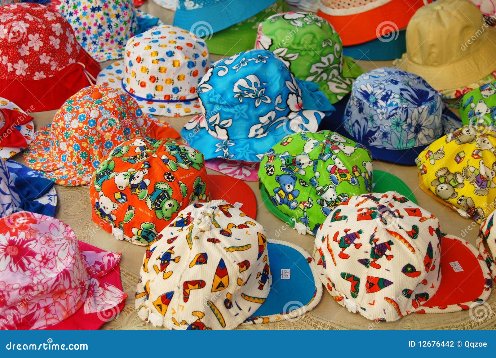 Caps stock photo. Image of color, table, colorful, sale - 12676442