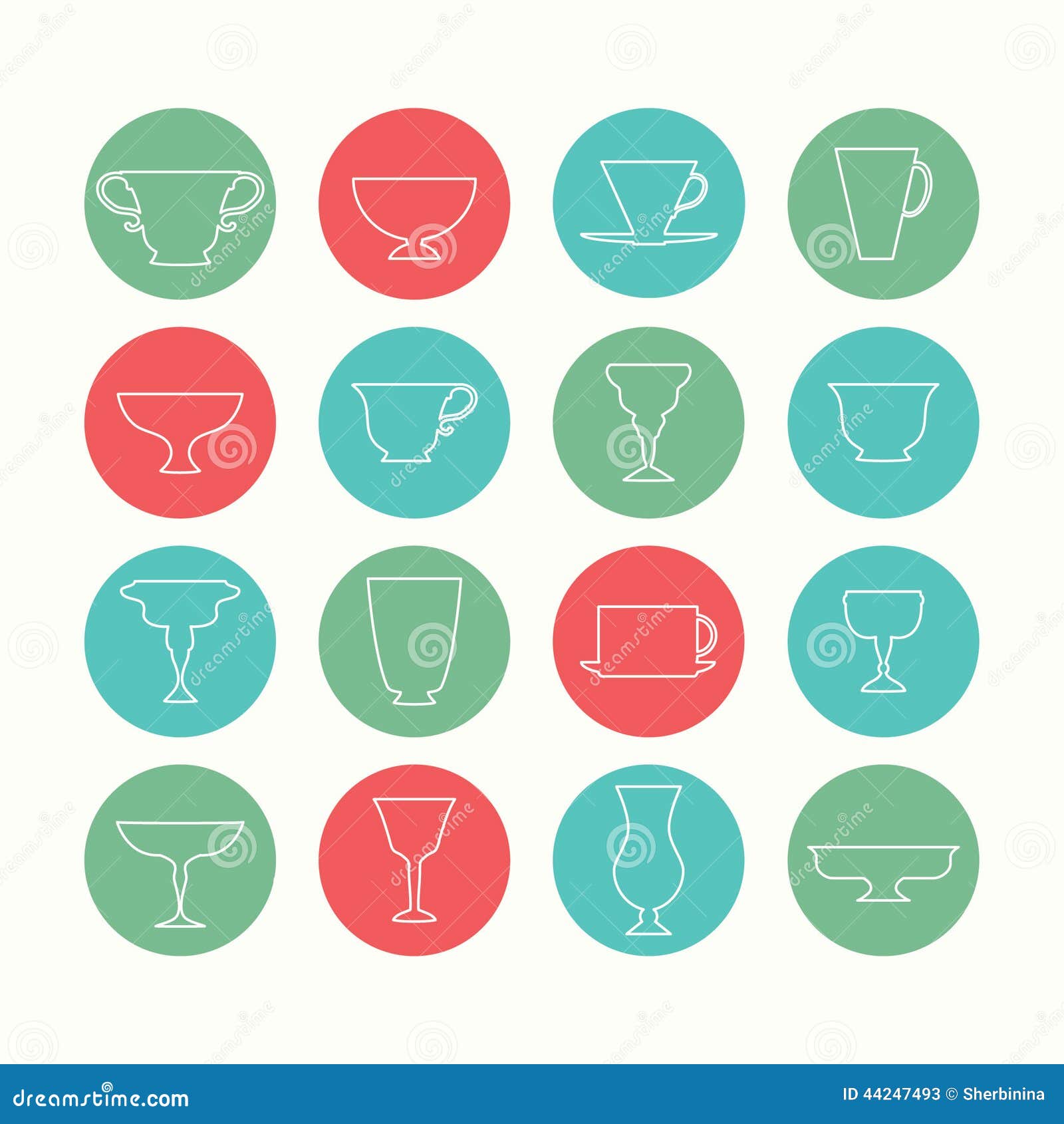 Caps icons set stock vector. Illustration of dishes, beverage - 44247493