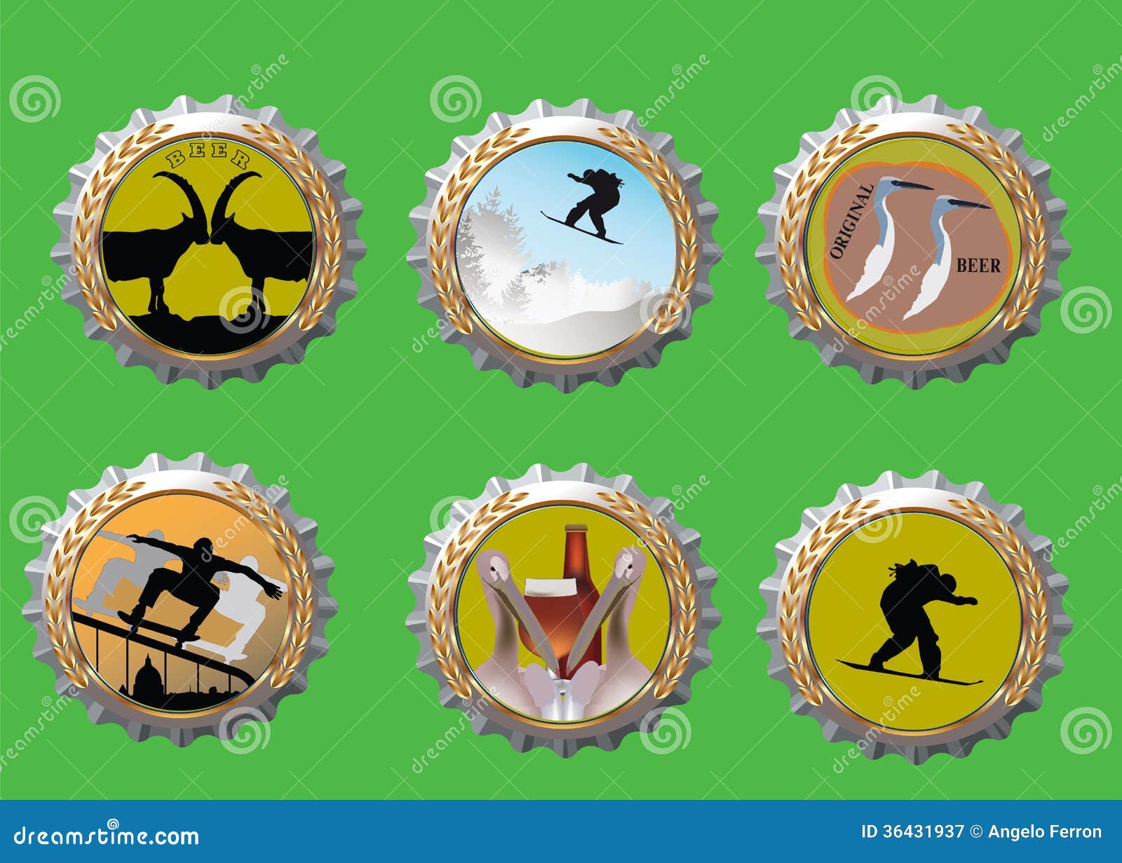 Caps Cartoon Vector | CartoonDealer.com #36431937