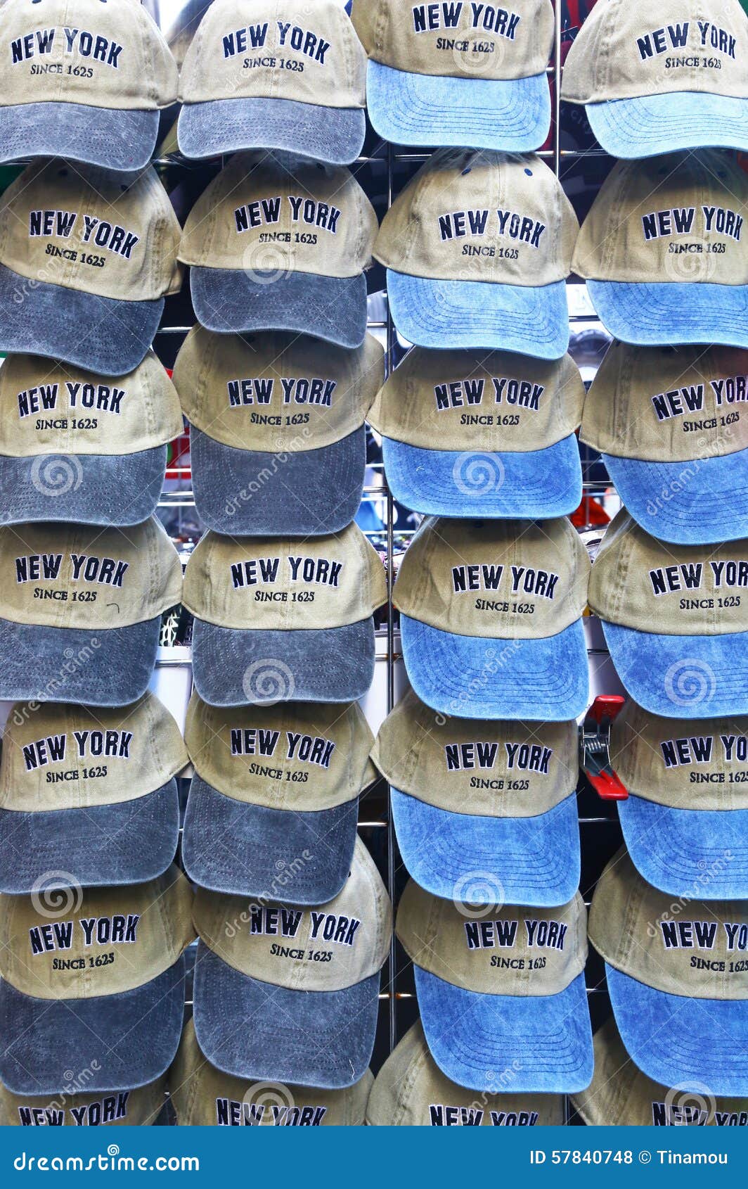 Caps on sale in New York editorial stock photo. Image of hats - 57840748