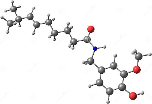 Capsaicin Molecular Structure Stock Illustration - Illustration of ...