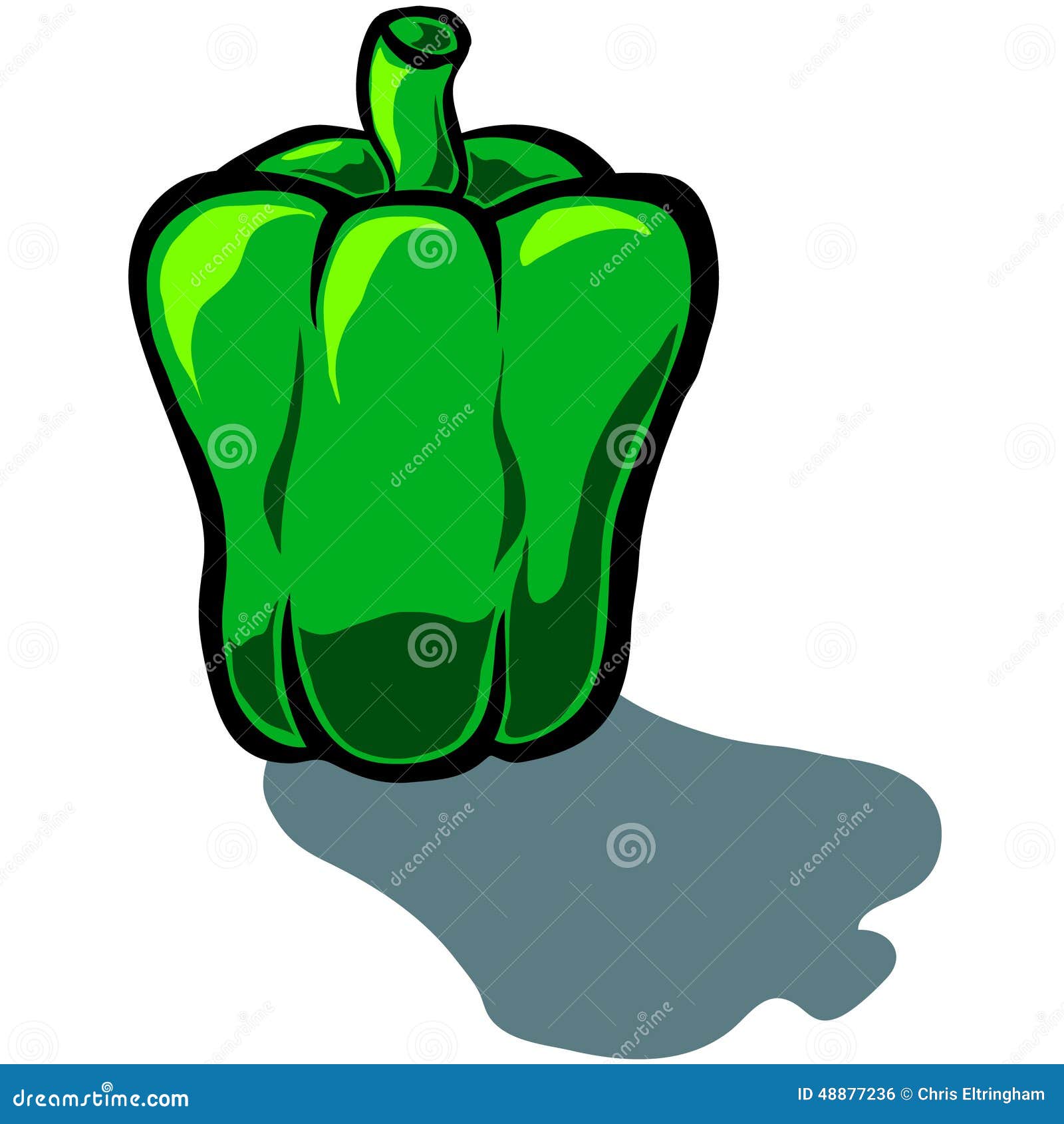 Capsicum stock vector. Illustration of capsicum, cartoon - 48877236