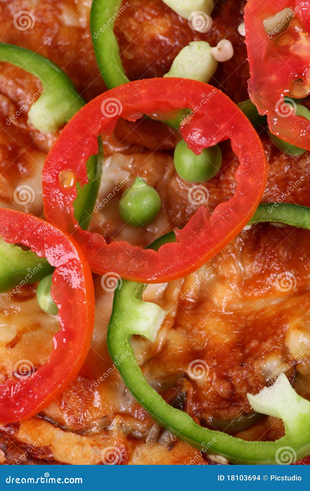 Capsicum and Onion Toppings Stock Photo - Image of baked, pizza: 18103694