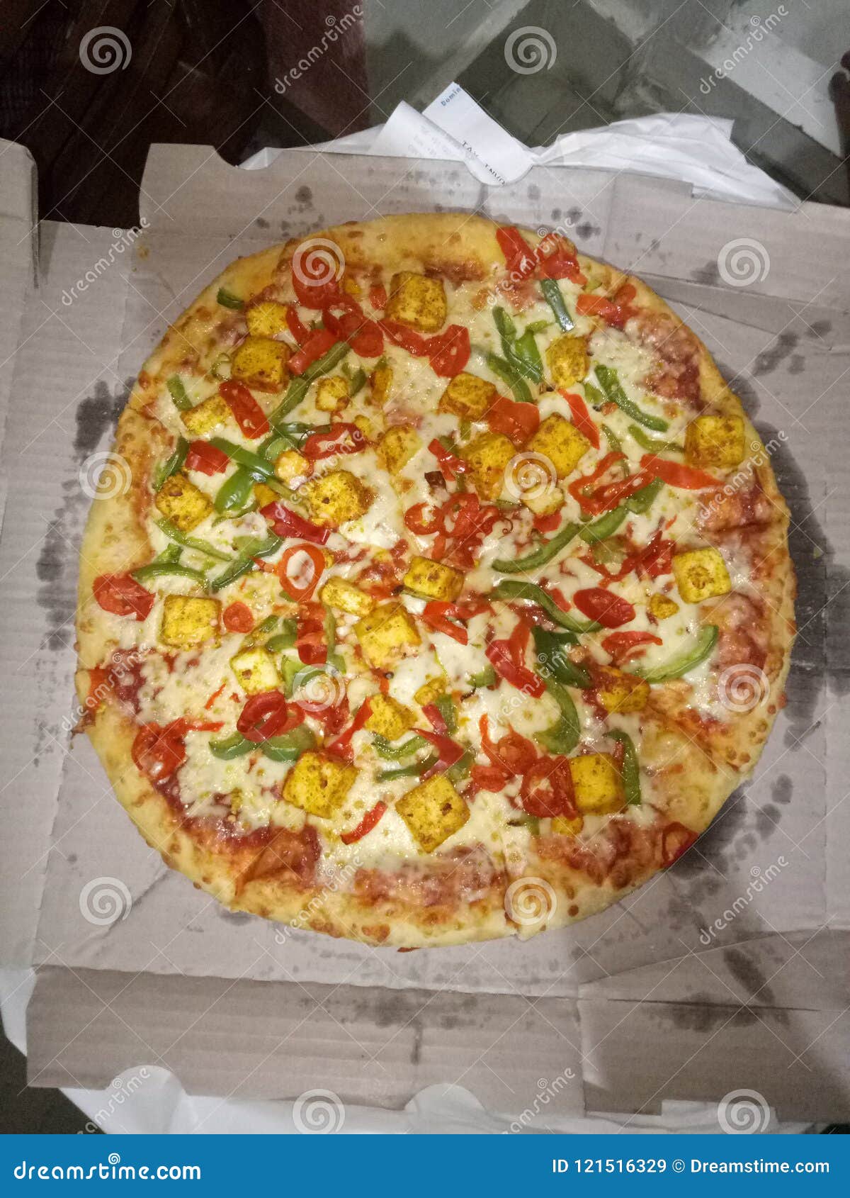 Capsicum pizza stock image. Image of capsicum, taste - 121516329