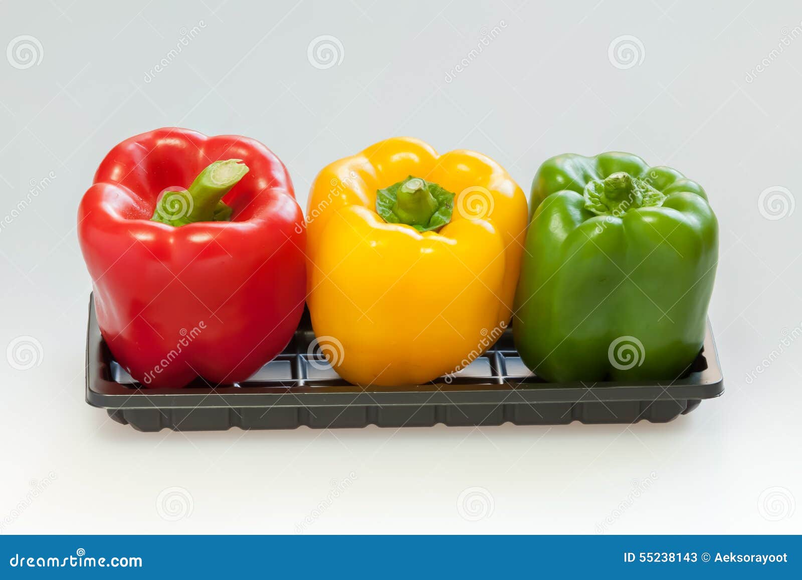 Capsicum or Sweet Pepper on White Background Stock Image - Image of ...