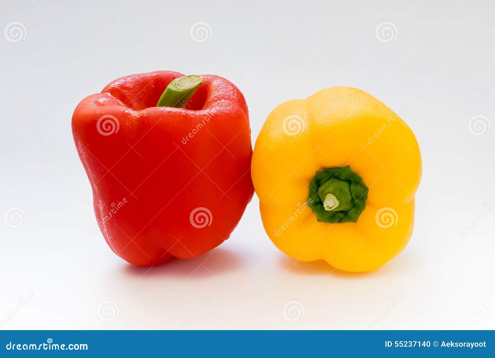 Capsicum or Sweet Pepper on White Background Stock Photo - Image of ...