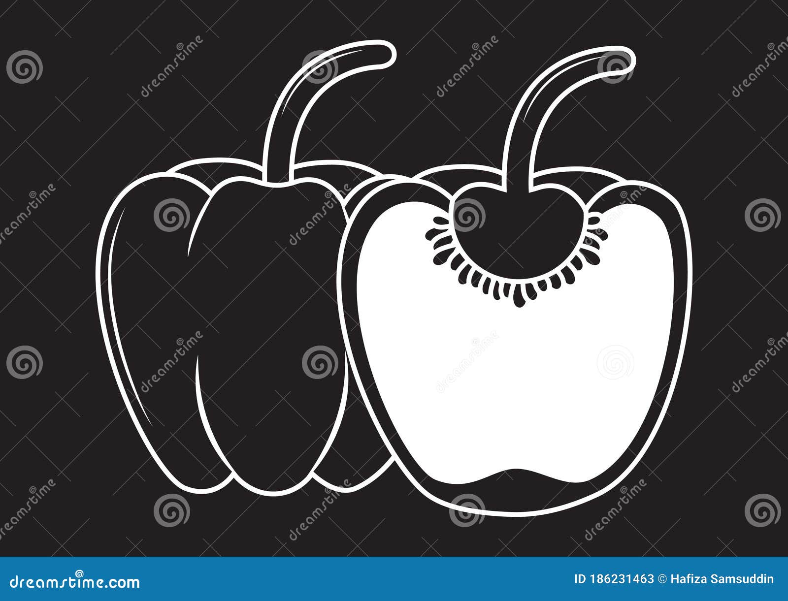 Capsicum. Vector Illustration Decorative Design Stock Vector ...