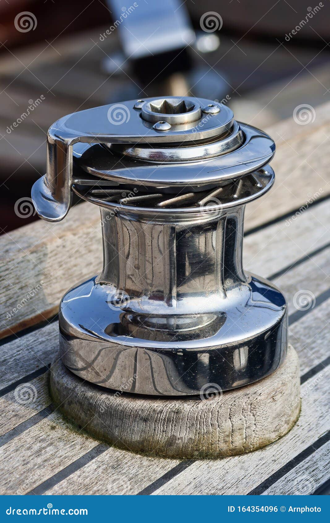 Capstan on a Sailboat stock photo. Image of yacht, vessel - 164354096
