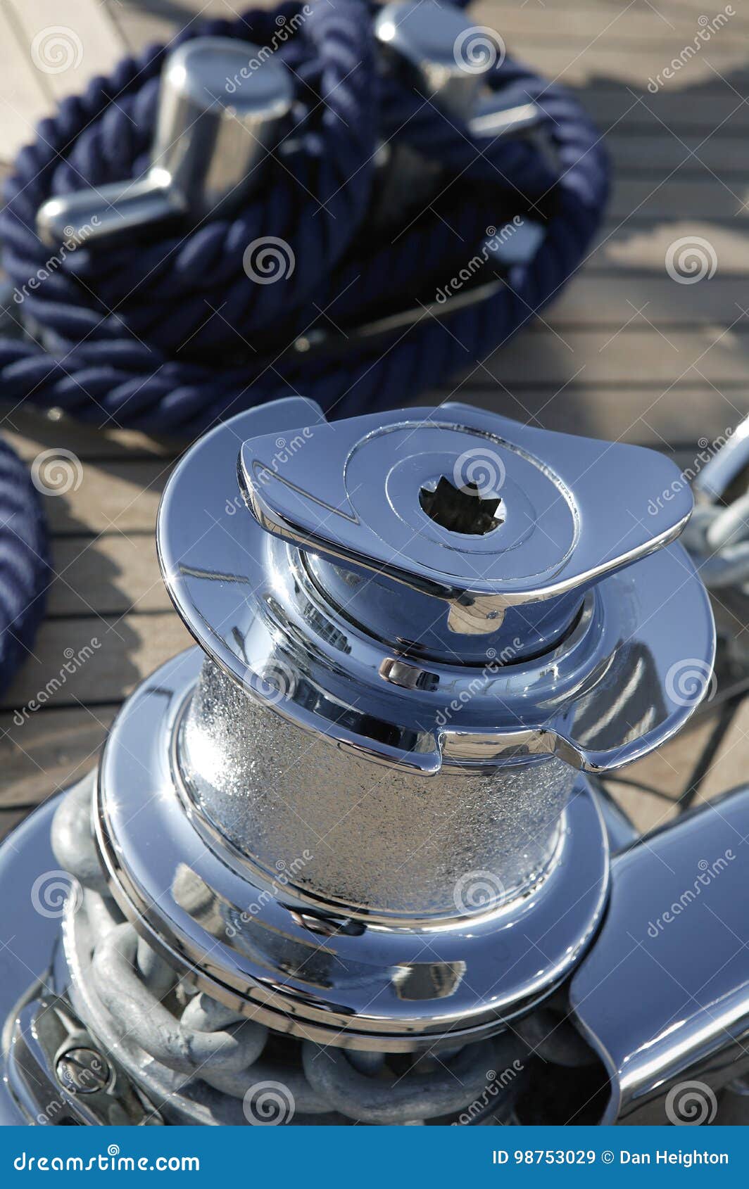 CAPSTAN WINCH on SHIP stock image. Image of anchor, shadow - 98753029