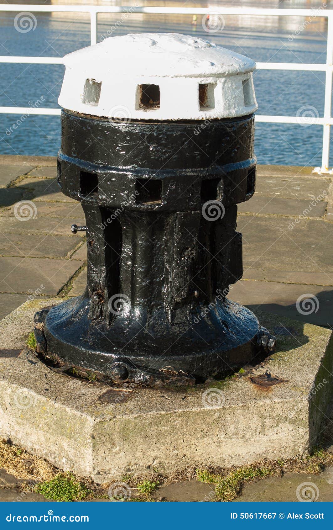Capstans on harbour wall stock image. Image of rope, traditional - 50617667