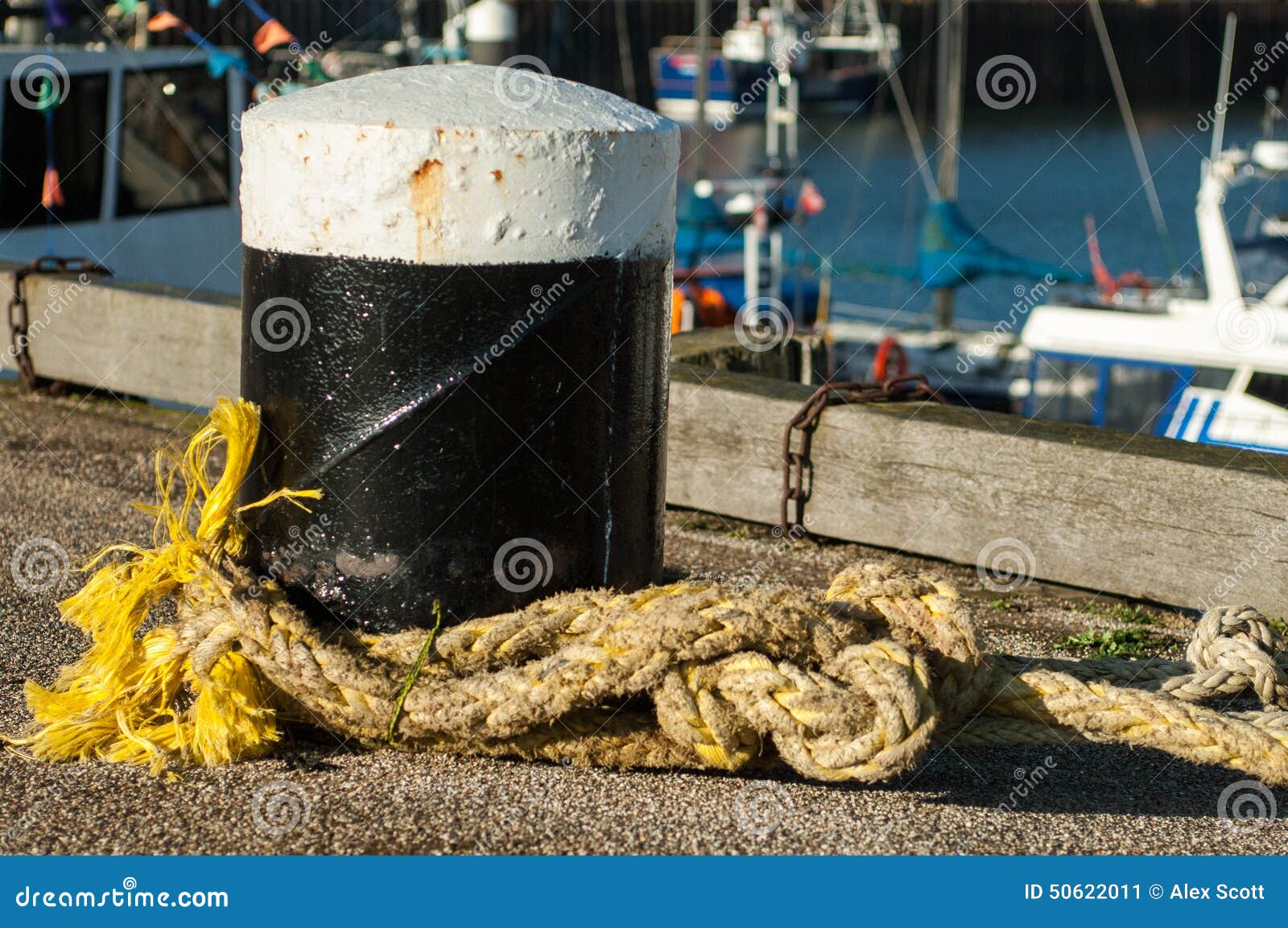 Capstans on harbour wall stock image. Image of mooring - 50622011