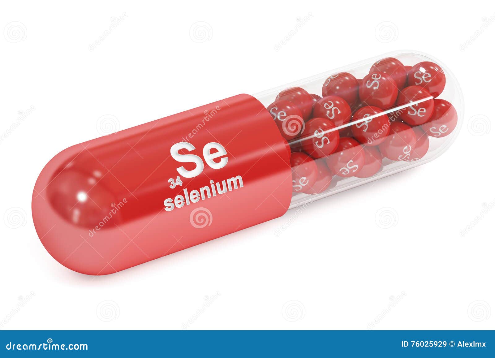 Capsula 3D Con L'elemento Del Selenio Del Se Illustrazione di Stock ...