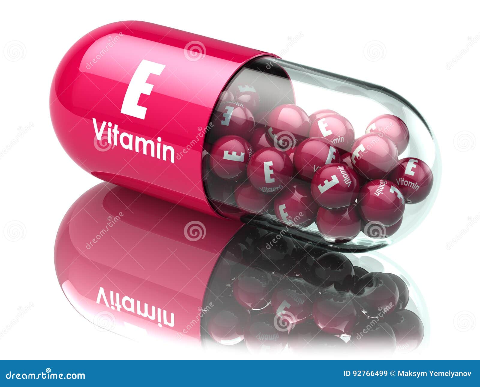 Capsula O Pillola Della Vitamina E Supplementi Dietetici Illustrazione ...