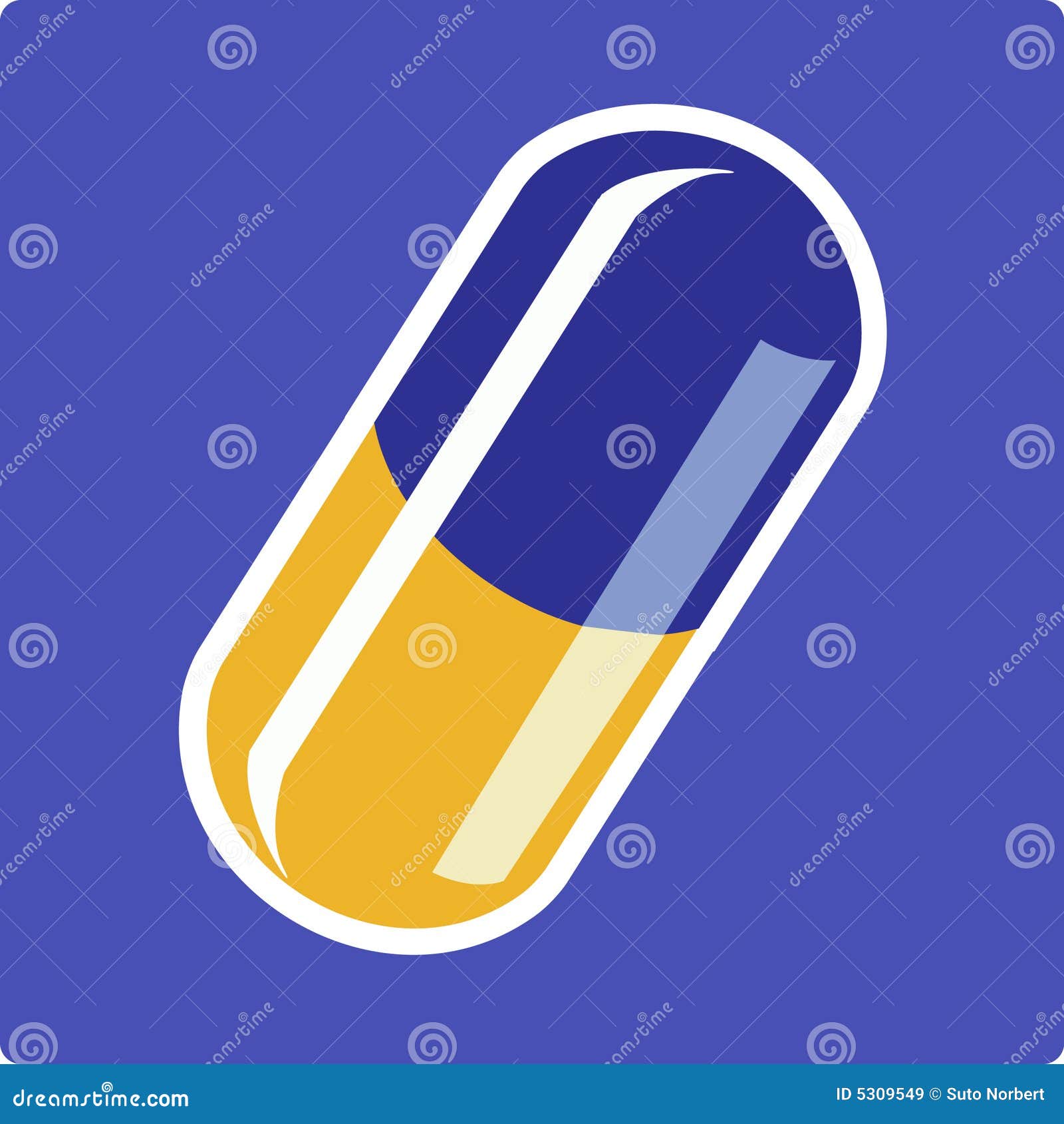 Capsule stock vector. Illustration of pharmacy, pharmaceutical - 5309549
