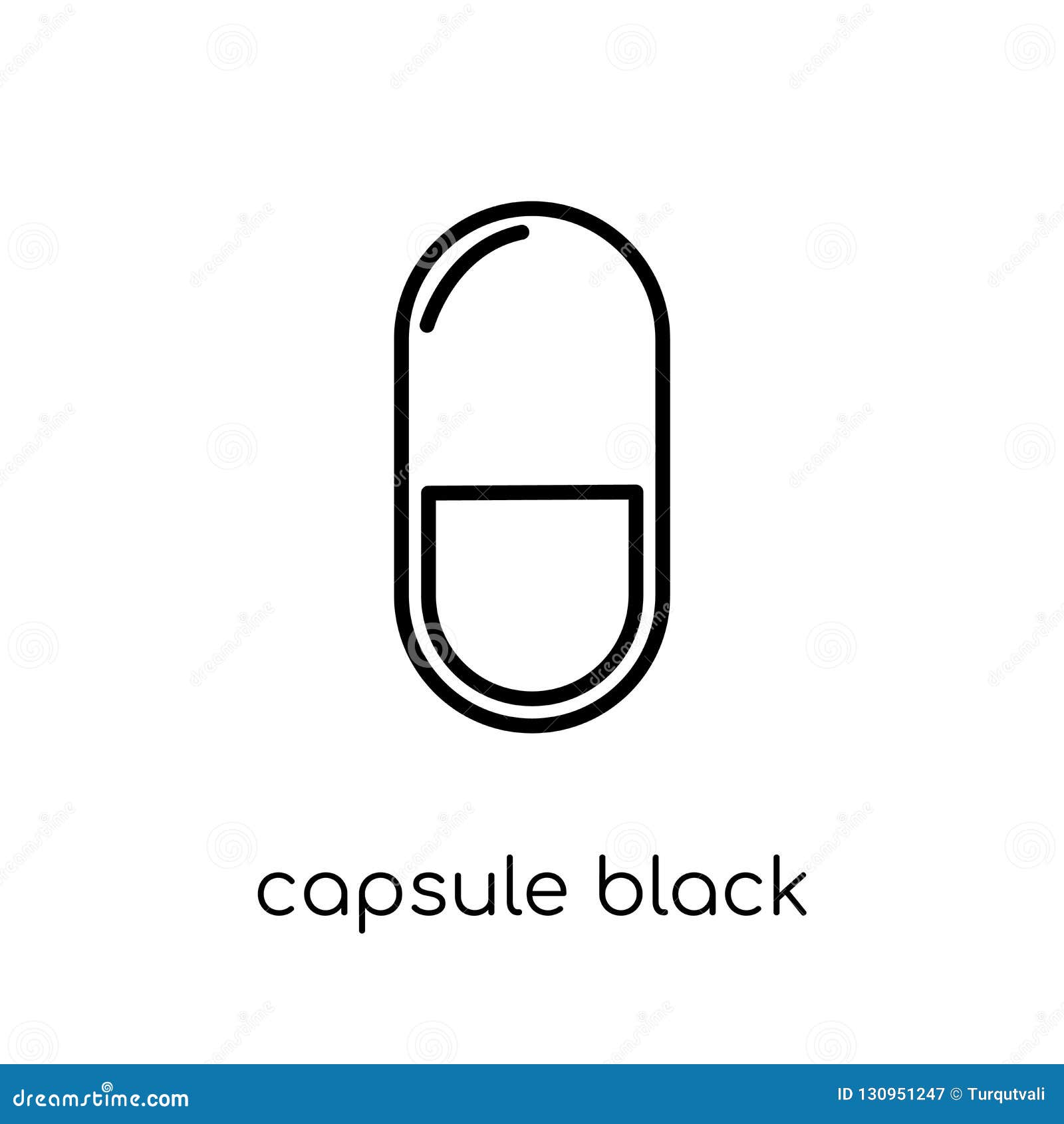 Capsule Black and White Variant Icon. Trendy Modern Flat Linear Stock ...