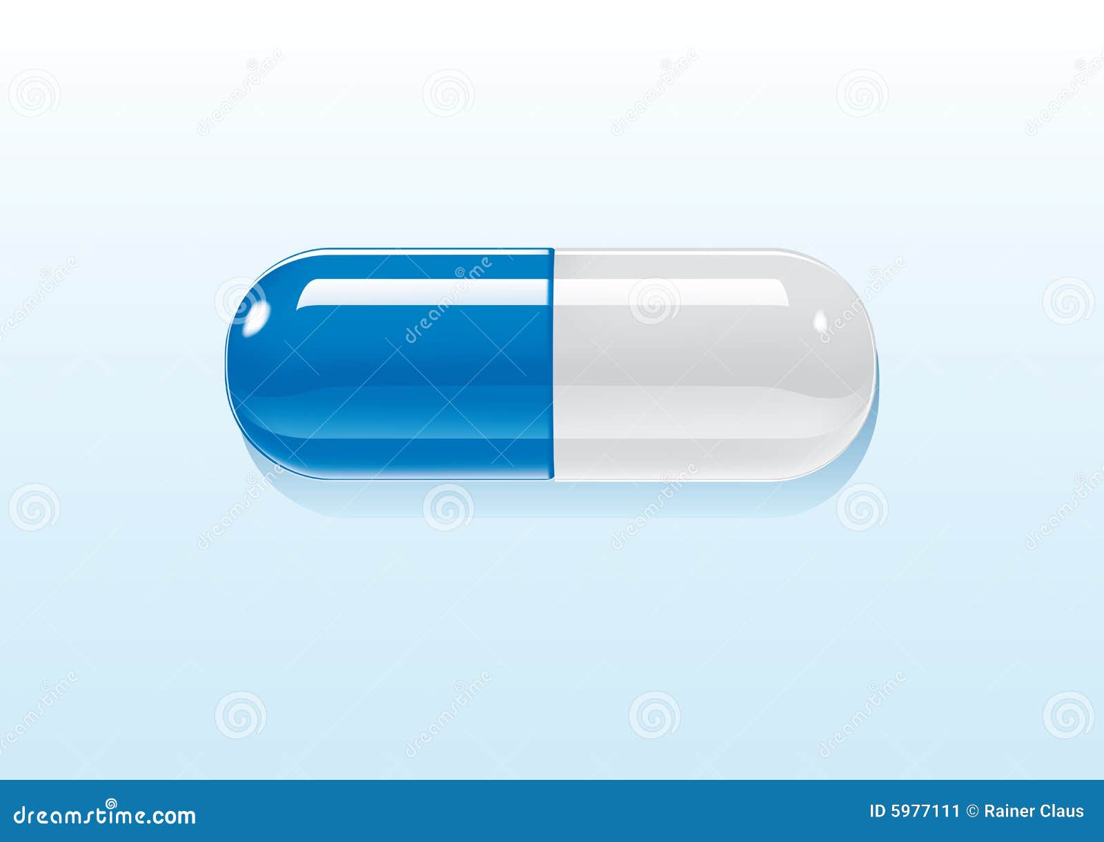 Capsule Blue-white stock illustration. Illustration of drug - 5977111