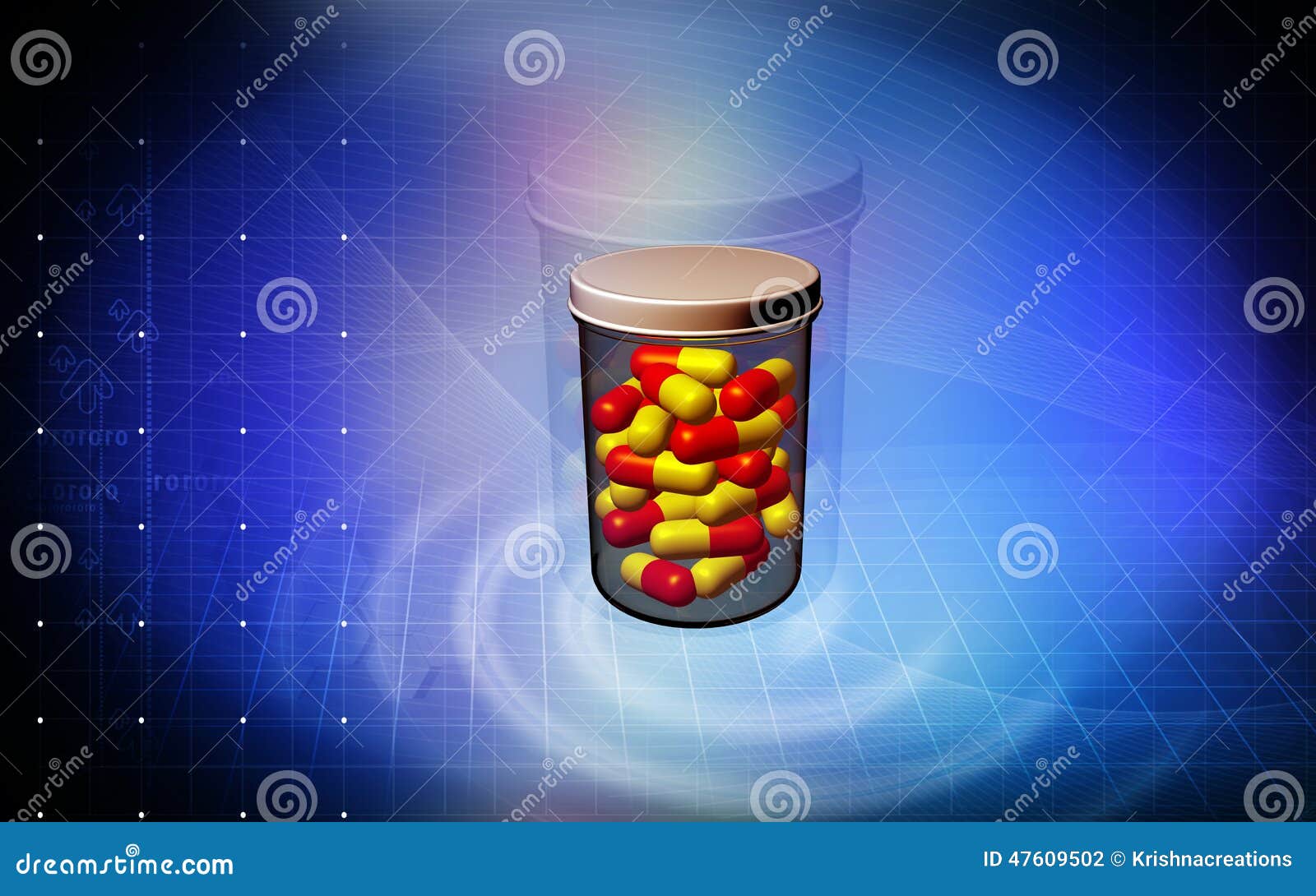 Capsule bottle stock illustration. Illustration of imagination - 47609502