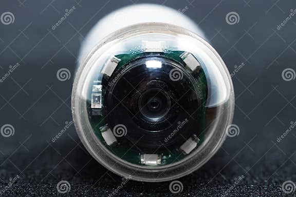 Capsule with Camera for Capsular Endoscopy on Black Background Stock ...