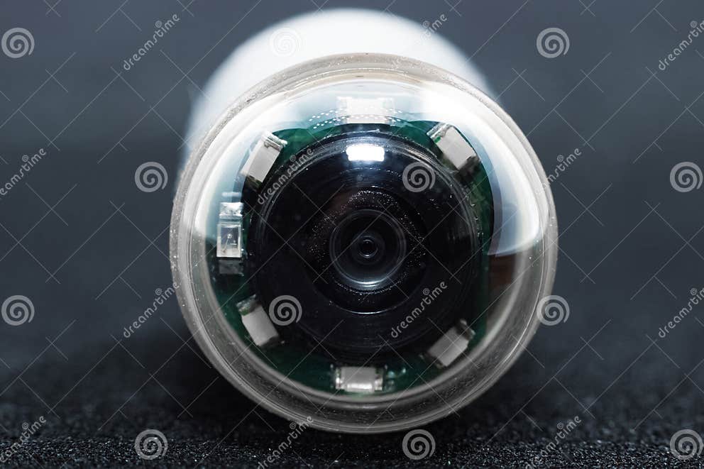 Capsule with Camera for Capsular Endoscopy on Black Background Stock ...