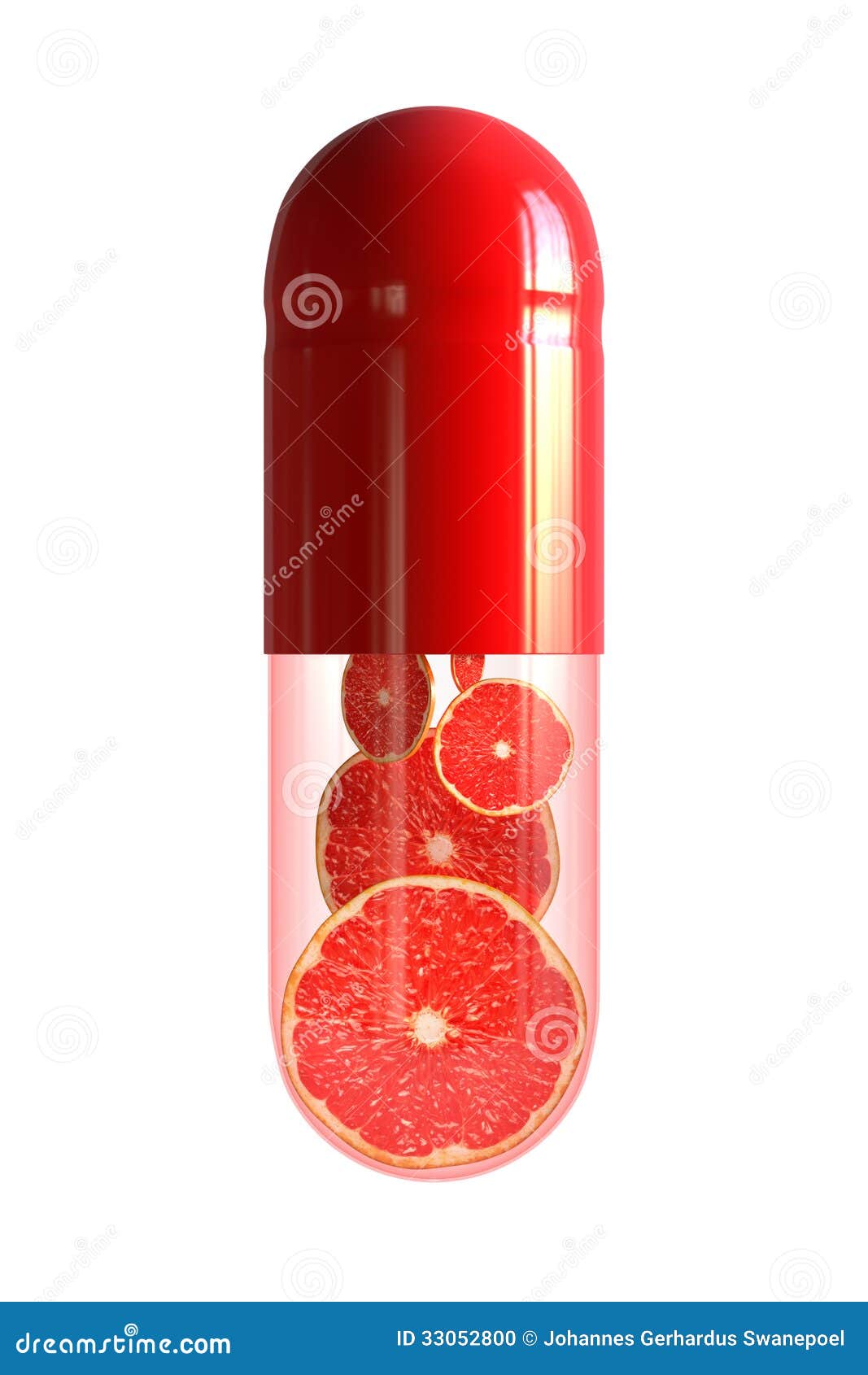 Capsule with citrus fruit stock illustration. Illustration of medicinal ...