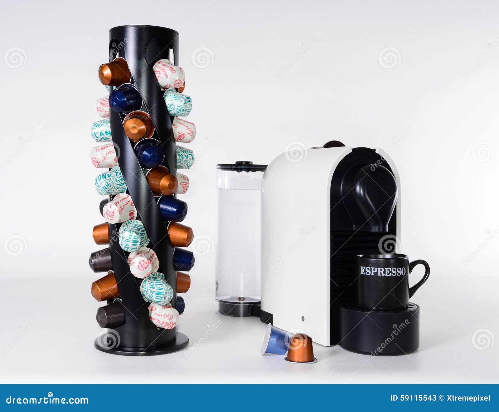 A capsule coffee machine stock image. Image of water - 59115543