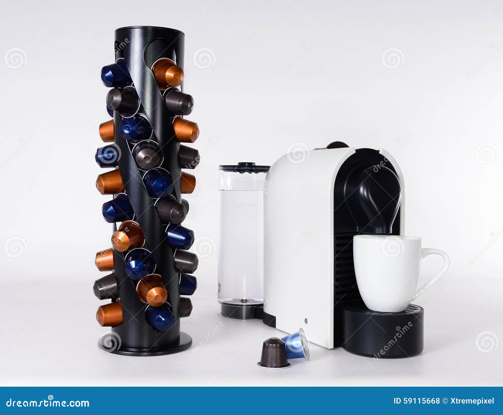 A capsule coffee machine stock photo. Image of variety - 59115668