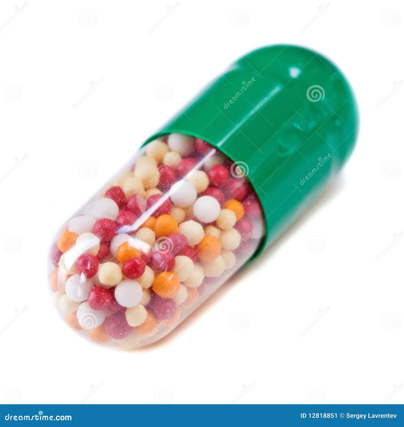 Capsule de médicament image stock. Image du fermé, antibiotique - 12818851