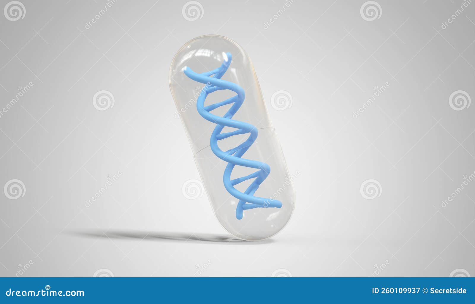 Capsule with DNA Double Helix Inside Stock Illustration - Illustration ...