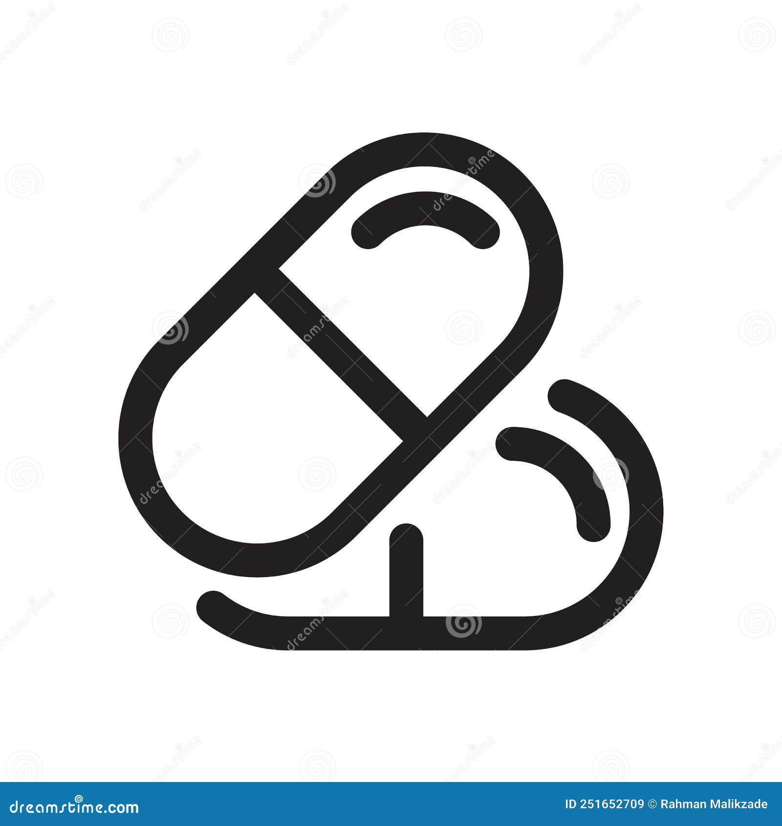 Capsule Icon Vector Line Illustration. Vector Isolated Outline Drawing ...
