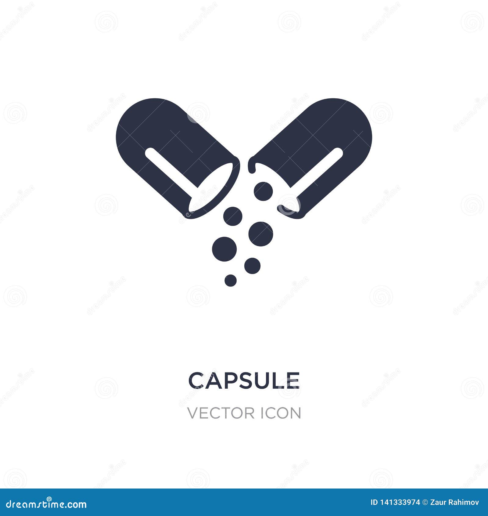 Capsule Icon On White Background. Simple Element Illustration From ...