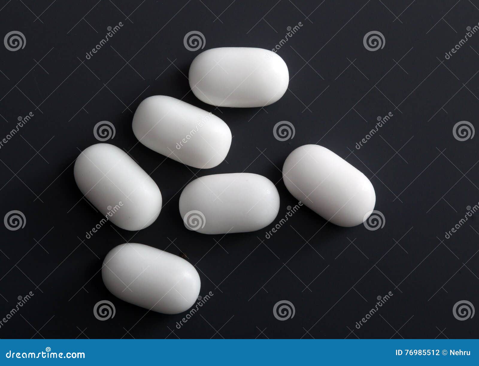 Capsule Like White Sweet Candy,mint Taste Stock Photo - Image of diet ...