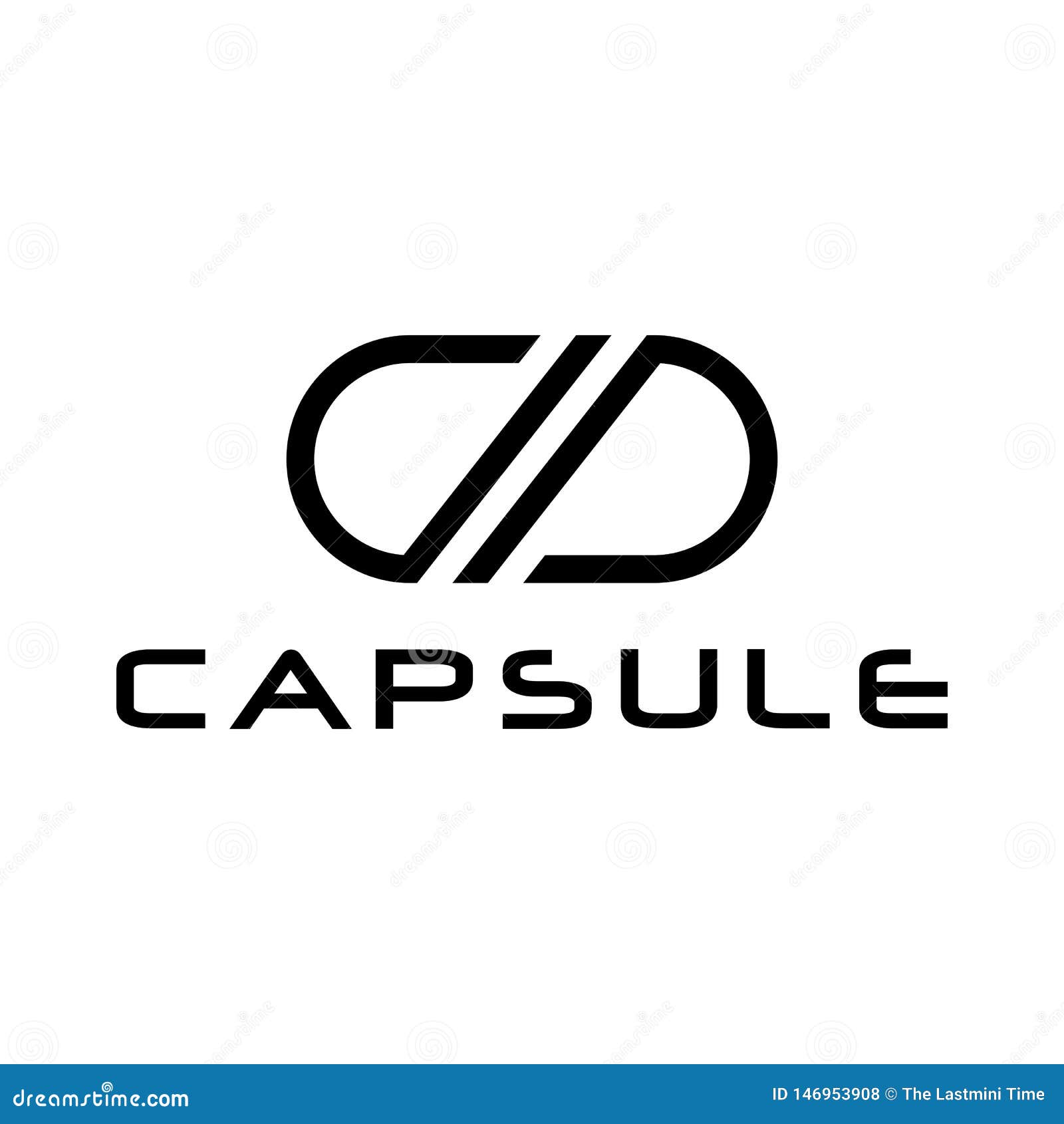 Capsule logo concept stock vector. Illustration of icon - 146953908