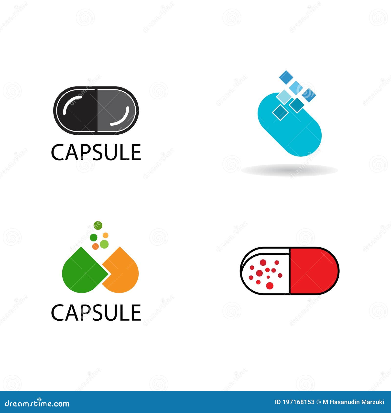 Capsule logo icon stock vector. Illustration of natural - 197168153