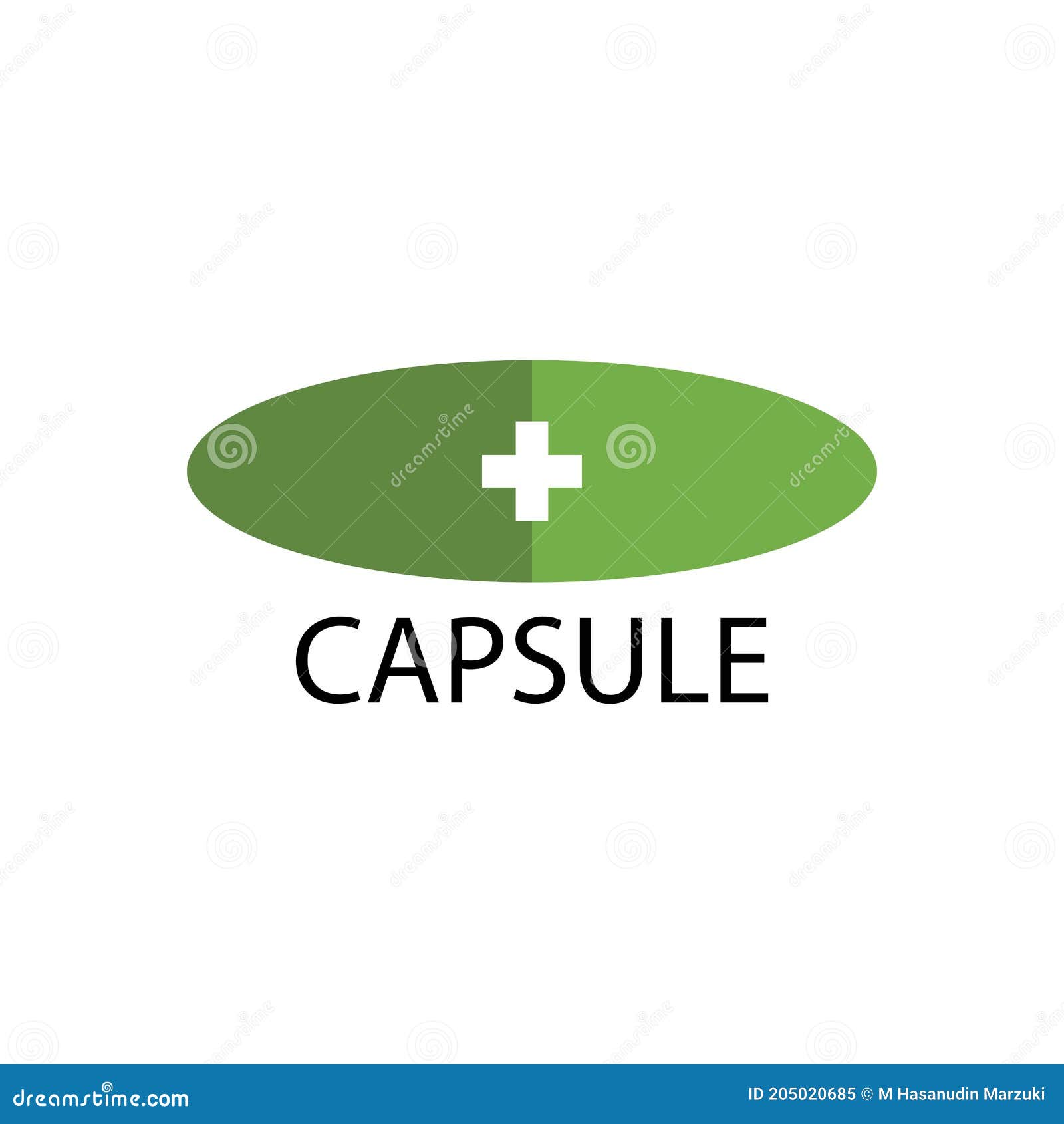 Capsule logo icon stock vector. Illustration of icon - 205020685