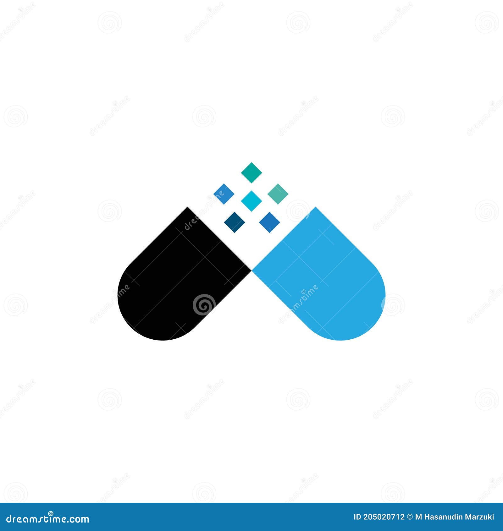 Capsule logo icon stock vector. Illustration of icon - 205020712