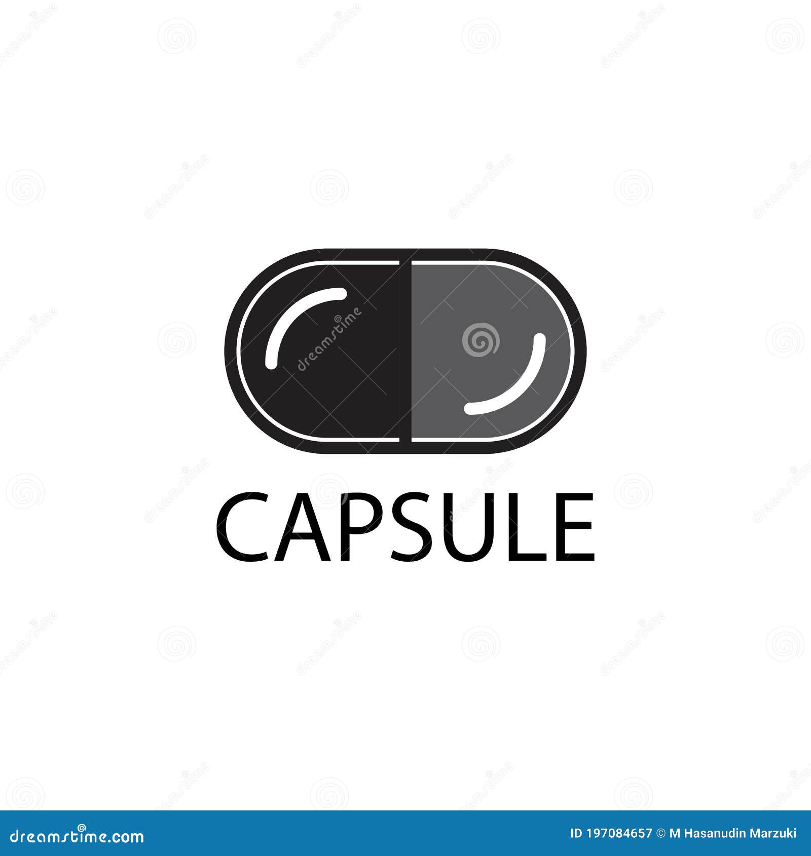 Capsule logo icon stock vector. Illustration of logotype - 197084657