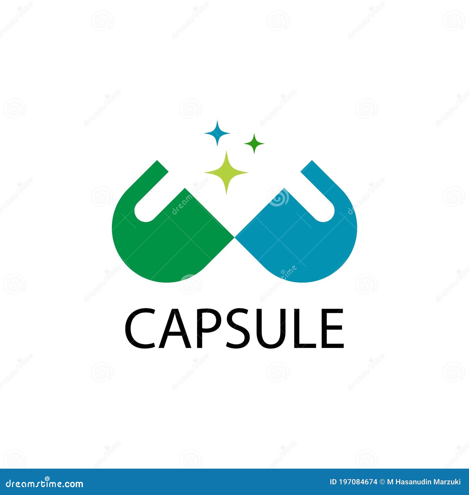 Capsule logo icon stock vector. Illustration of identity - 197084674