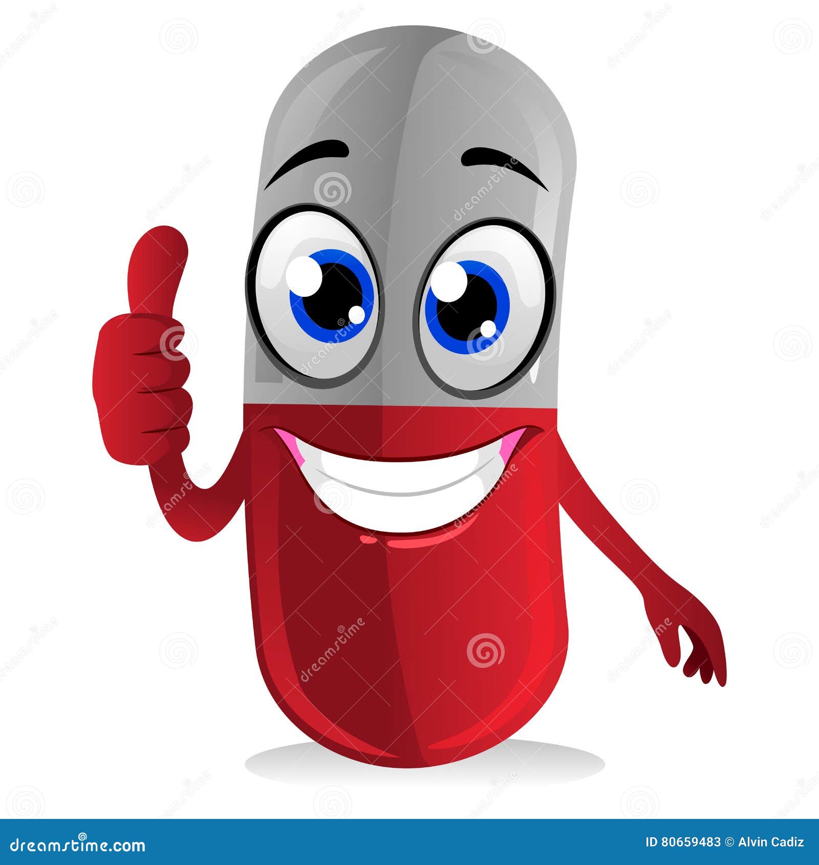 Capsule Mascot Doing Ok Hand Sign Stock Vector - Illustration of ...