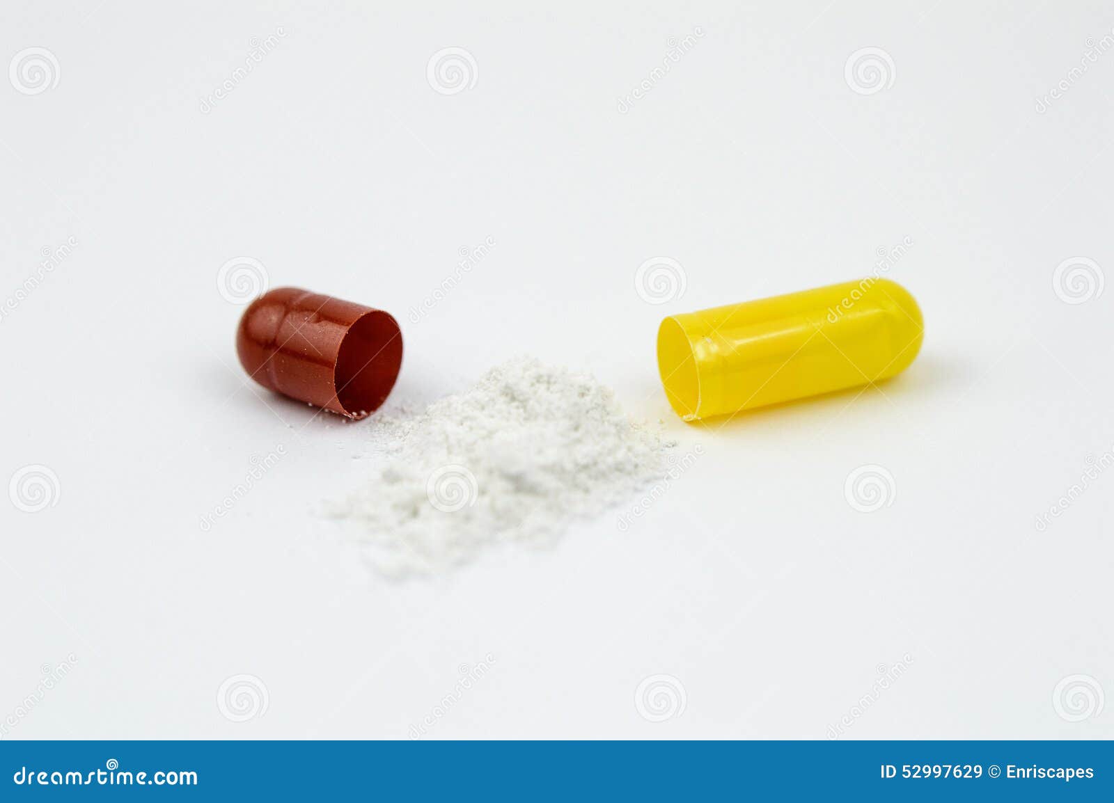 Capsule open stock image. Image of pharmaceutics, cure - 52997629