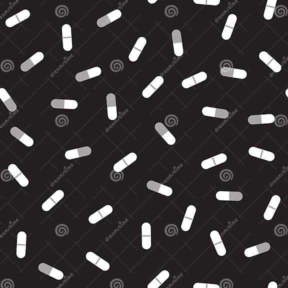 Capsule Pattern. Seamless Vector Background Stock Vector - Illustration ...