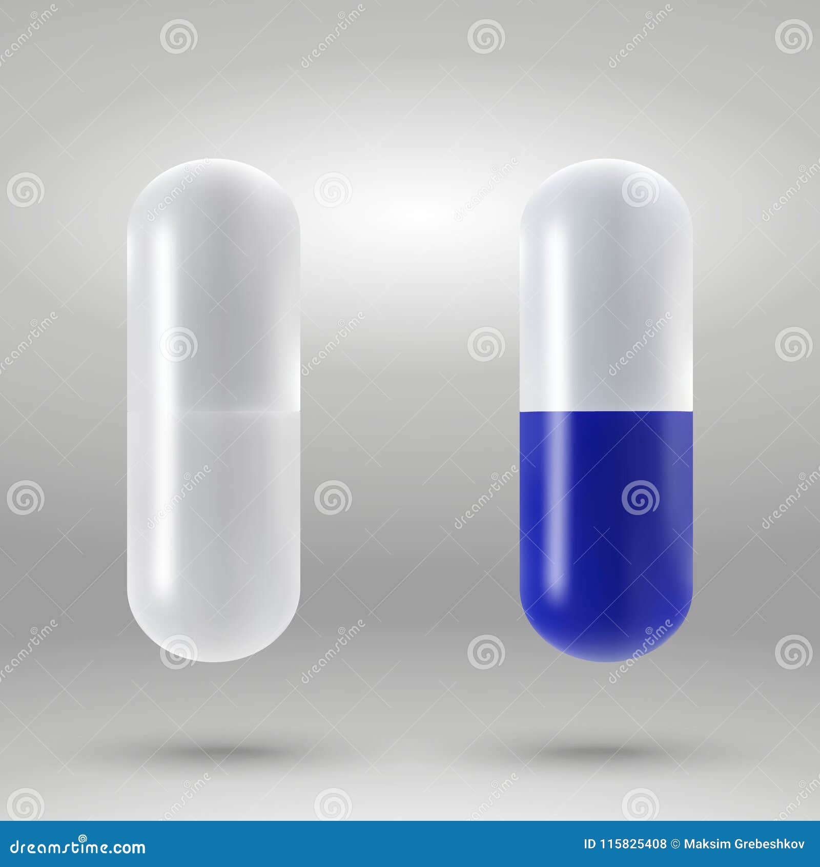 Capsule pill isolated stock illustration. Illustration of blue - 115825408
