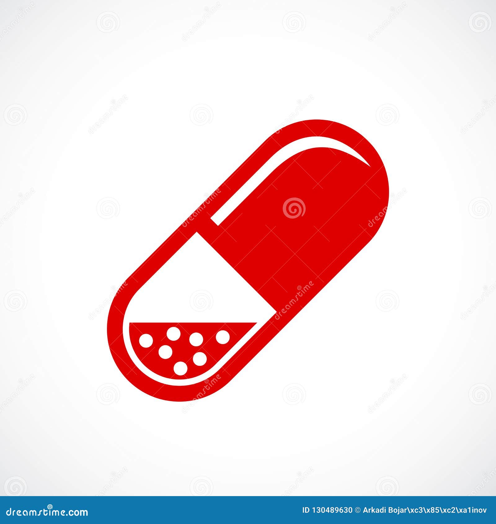 Capsule pill vector icon stock vector. Illustration of health - 130489630