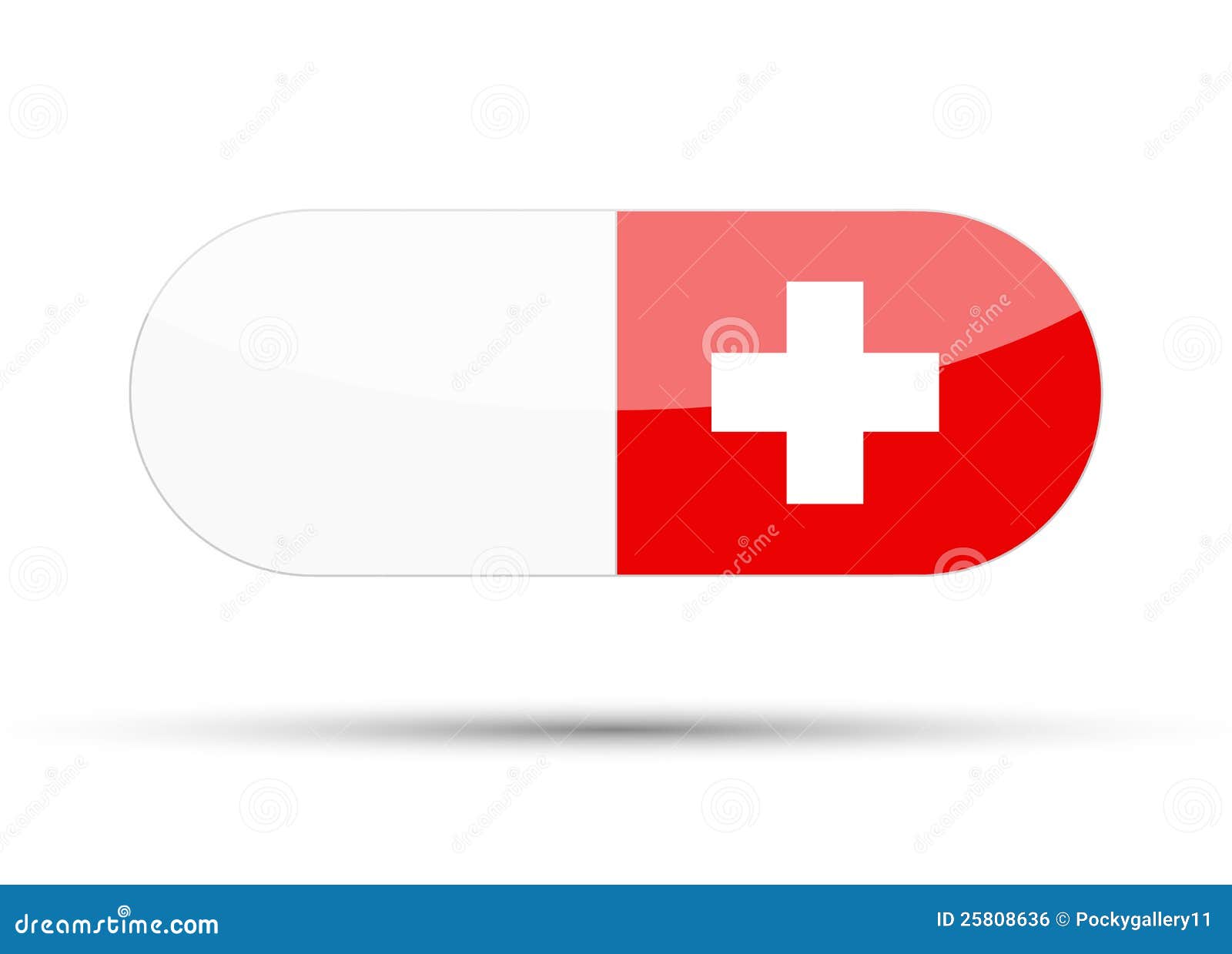 Capsule Pills with Medical Cross Stock Vector - Illustration of pain ...