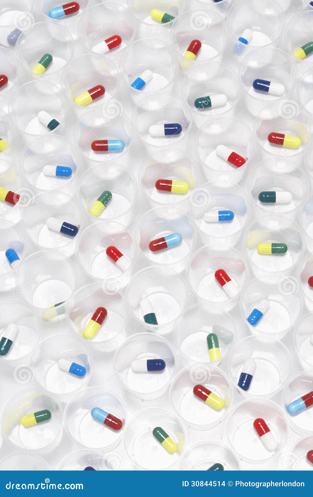 Capsule Pills in Plastic Cups Stock Photo - Image of drinking, london ...