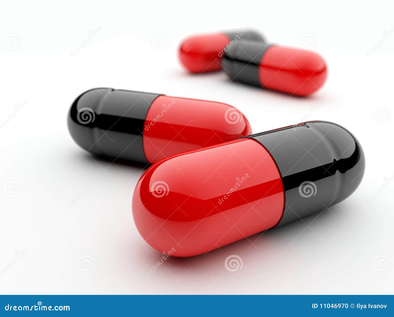 Capsule Pills on White Background Stock Illustration - Illustration of ...