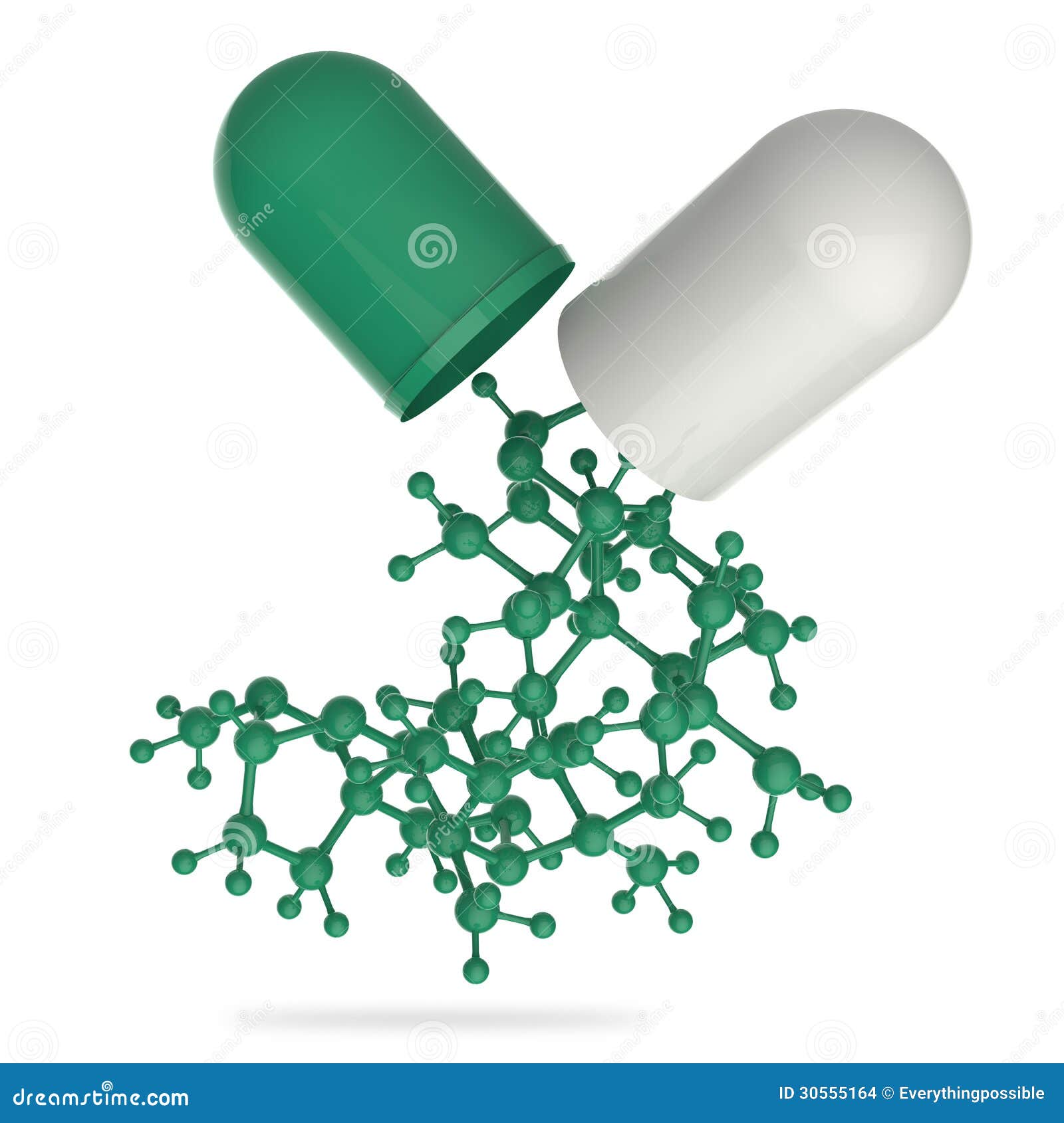 Atom In Capsule Vector Illustration | CartoonDealer.com #17549232