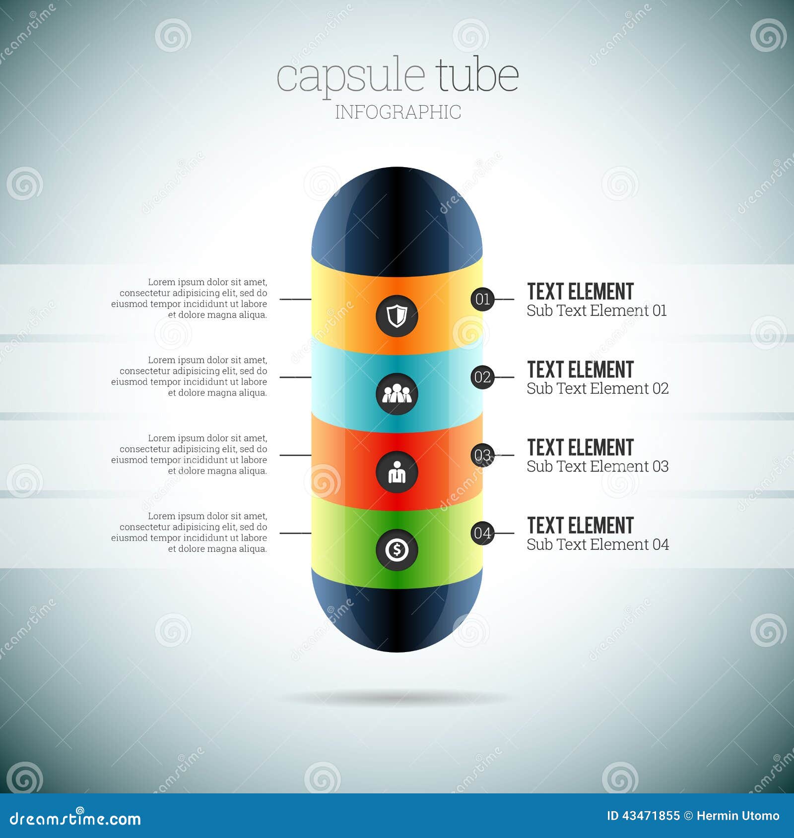 Capsule Tube Infographic stock vector. Illustration of presentation ...