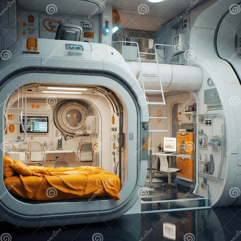 Capsule Type Apartment, High Technology Stock Illustration ...