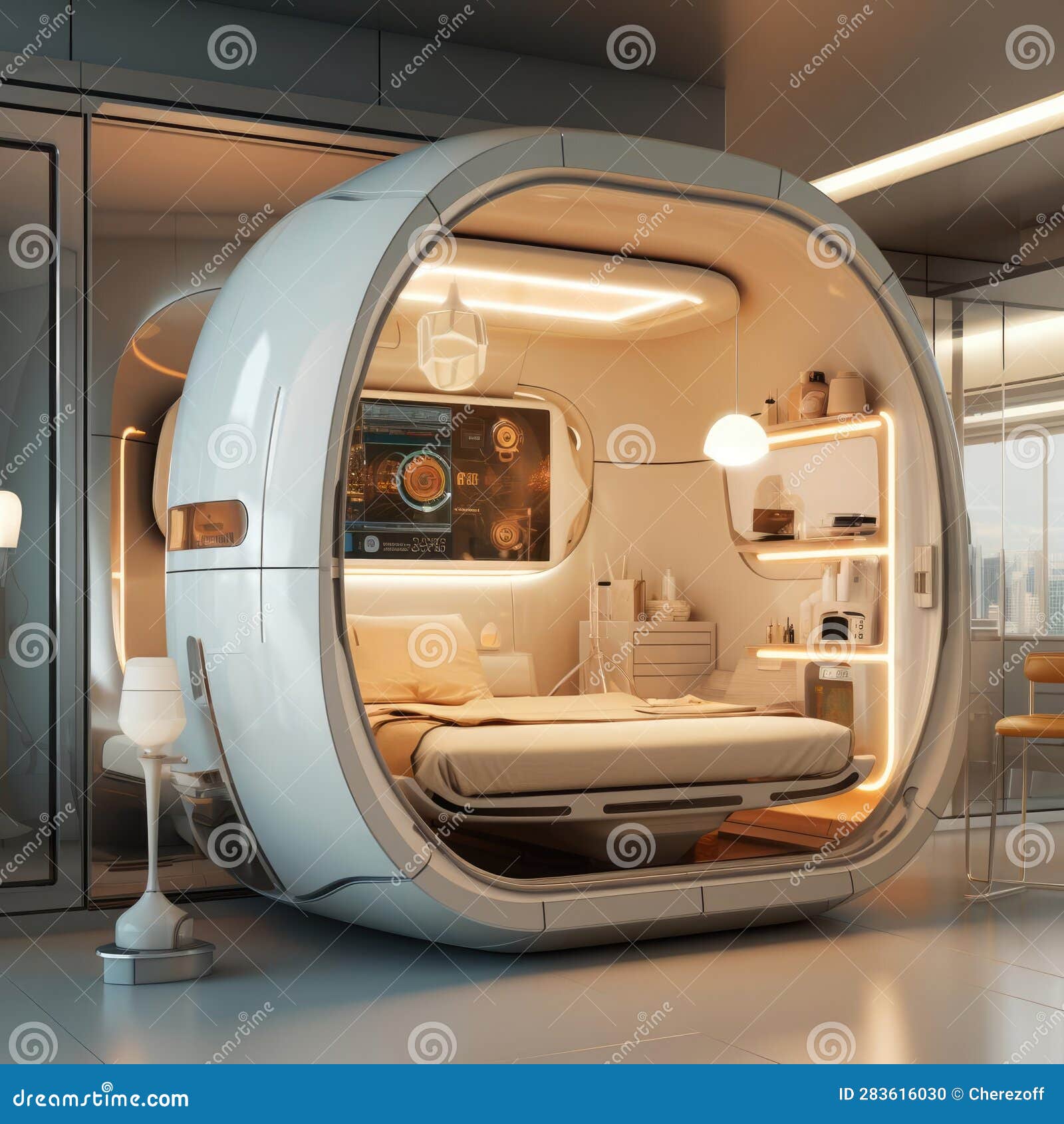 Capsule Type Apartment, High Technology Stock Illustration ...